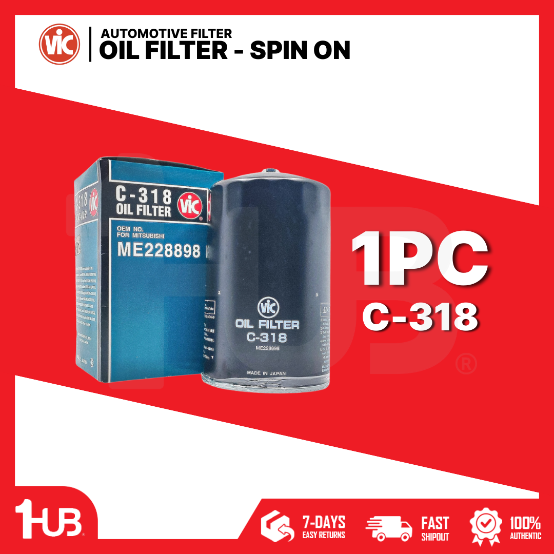 VIC OIL FILTER SPIN ON VIC C-318 / 315 MITSUBISHI CANTER 4M51 REPLACES ...